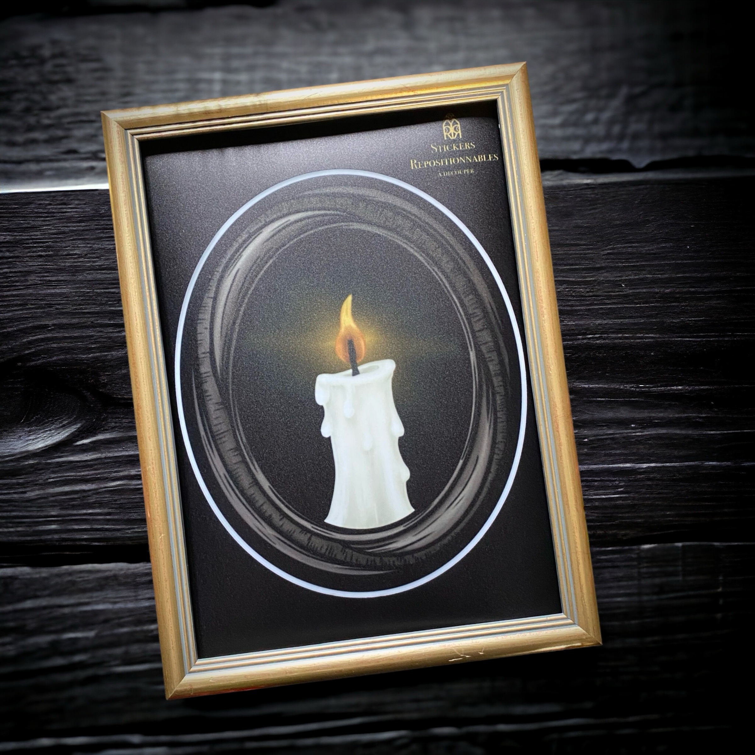 Bougie. Sticker repositionnable. A4 à découper - MANOIЯ